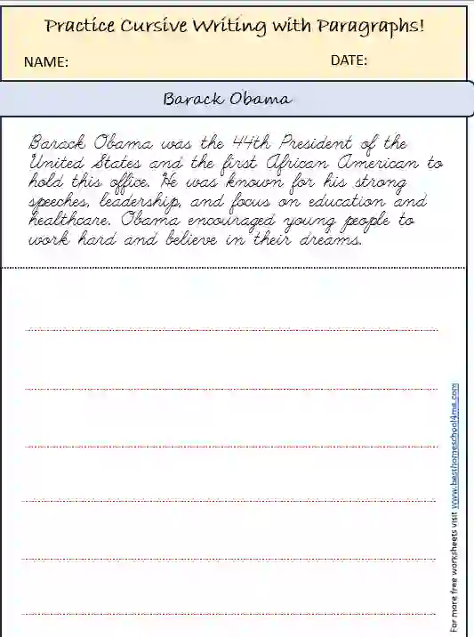 Free Cursive Writing Paragraph Worksheets PDF – Fun & Easy Practice for ...